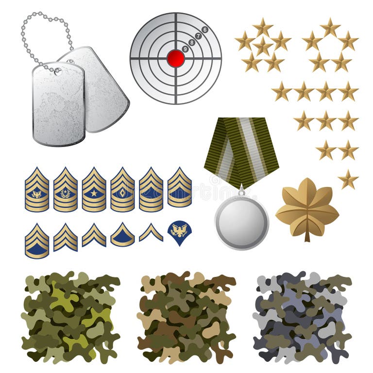 Army Icons Military Rank Stock Illustrations – 847 Army Icons Military ...