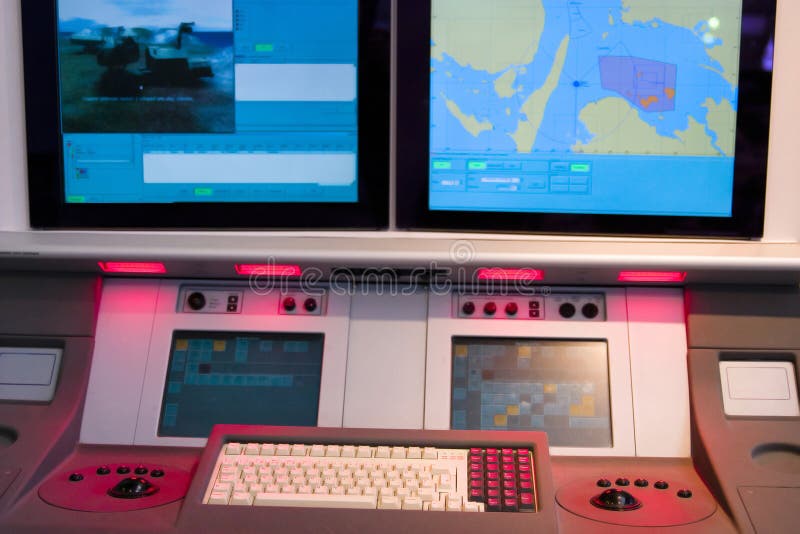 Military Intelligence Console Stock Image - Image of gathering ...