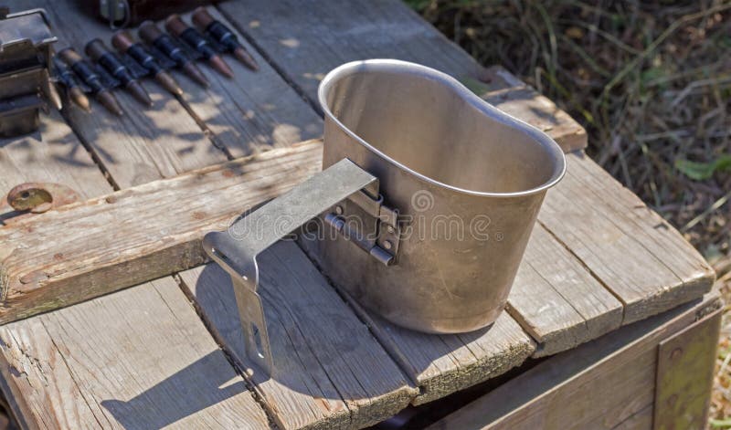 Military Issued Cooking Pot Stock Image - Image of white, kitchen: 32388653