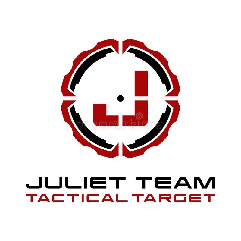 Military of J Letter Tactical Target Logo Design Stock Illustration ...