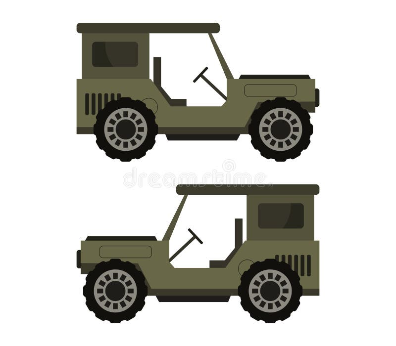 Jeep Icon Illustrated in Vector on White Background Stock Illustration ...