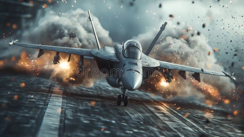 Catapult Launch of Advanced Military Jet Demonstrating Precision and ...