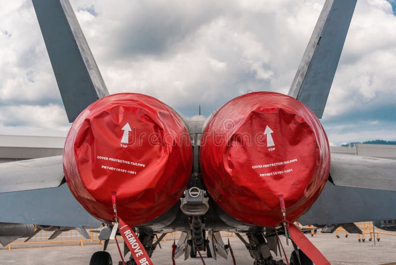 Military Jet Engine Covered Up Editorial Stock Image - Image of warface ...