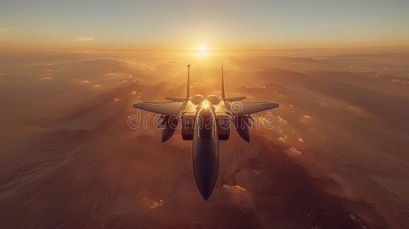 A Military Jet Flyover Wide Shot Stock Image - Image of airshow ...