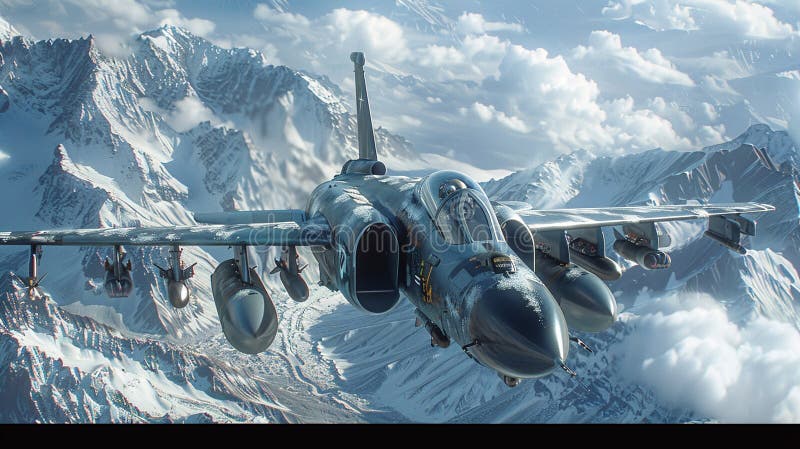 A Military Jet Flyover Wide Shot Stock Image - Image of airshow ...