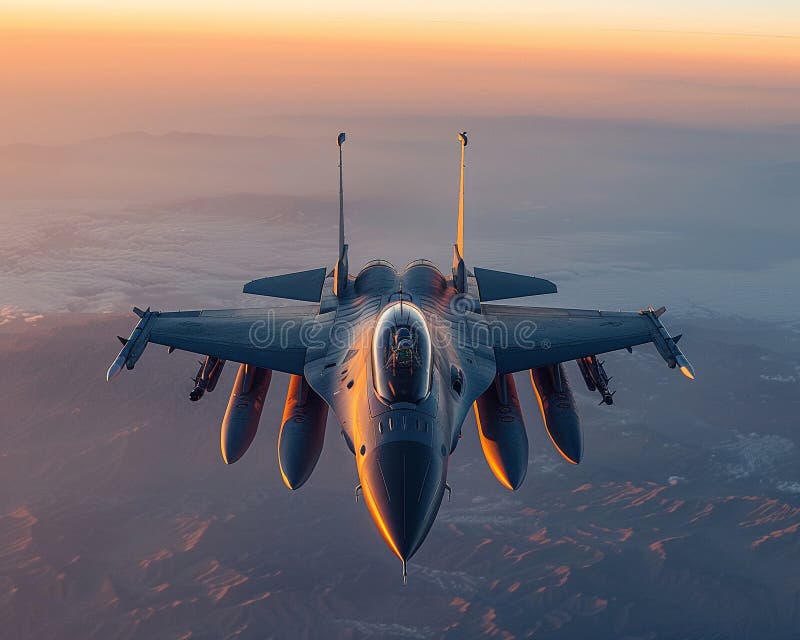 A Military Jet Flyover Wide Shot Stock Image - Image of airshow ...