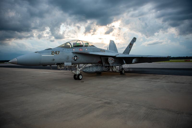 Military Jet 247 Parked on the Tarmac Editorial Stock Image - Image of ...