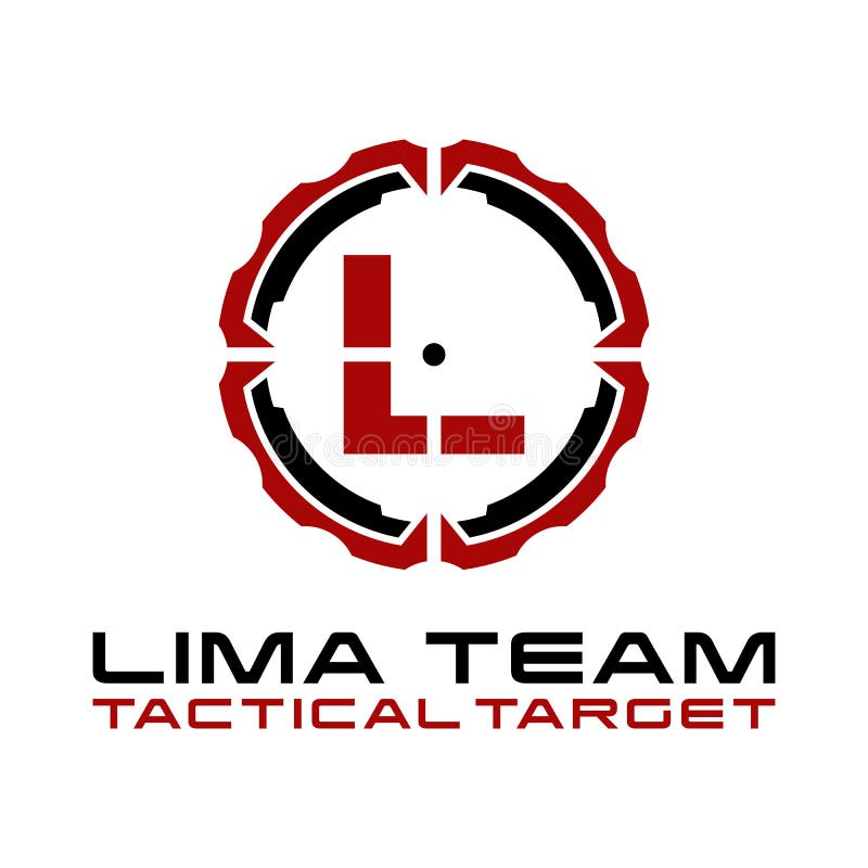 Military of L Letter Tactical Target Logo Design Stock Illustration ...