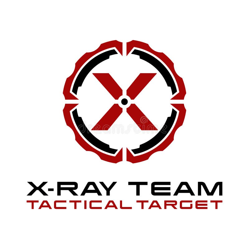 Military of X Letter Tactical Target Logo Design Stock Illustration ...