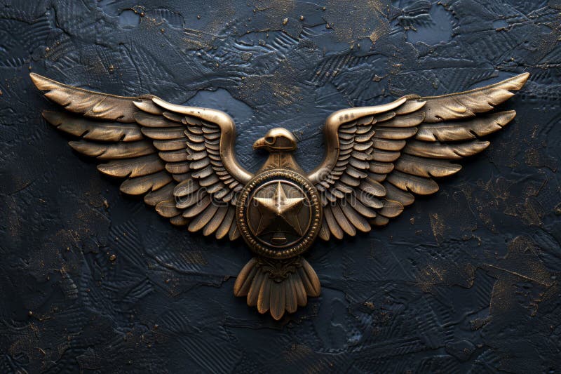 Military Logo, Emblem with Wings Stock Photo - Image of peace, looking ...