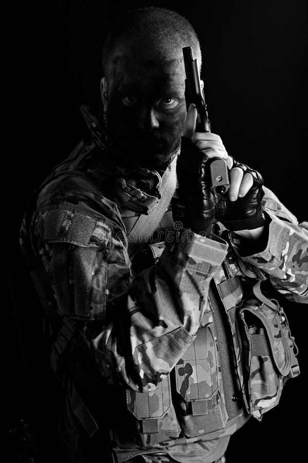 Military man stock image. Image of military, army, armed - 46352155