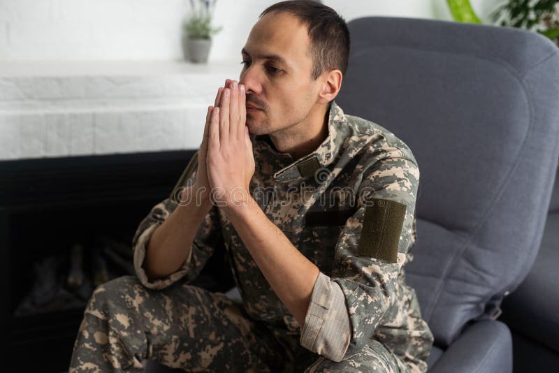A Military Man at a Psychologist, PTSD Stock Image - Image of mental ...