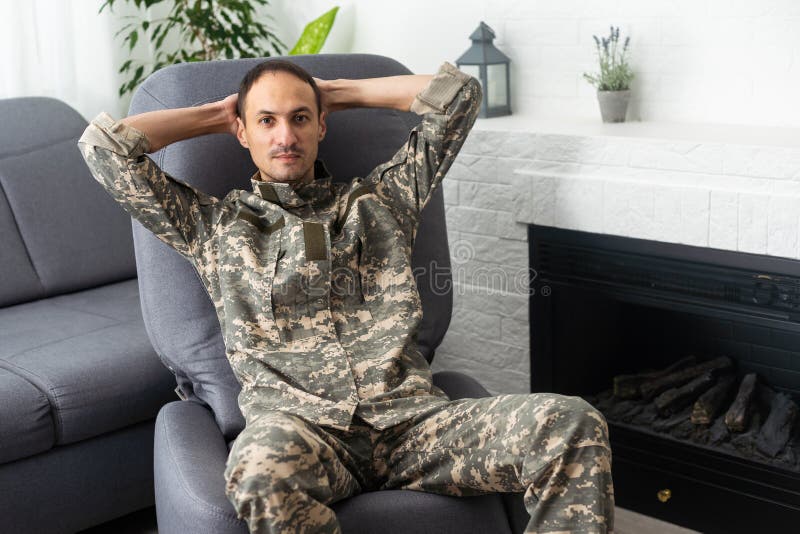 A Military Man at a Psychologist, PTSD Stock Image - Image of ...