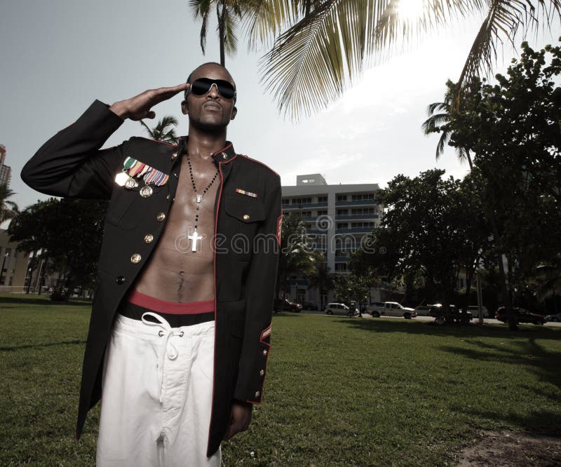 Military Man Saluting Stock Photos - Image: 10019173