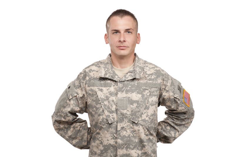 Soldier Standing at Parade Rest Stock Image - Image of standing, forces ...
