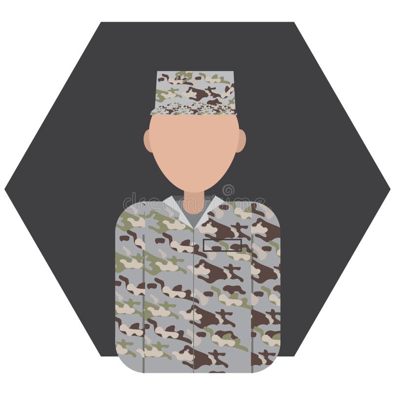 Military Man. Vector Illustration Decorative Design Stock Vector ...
