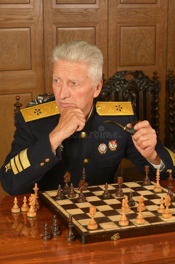 Military Mature General on the Table Stock Image - Image of power ...