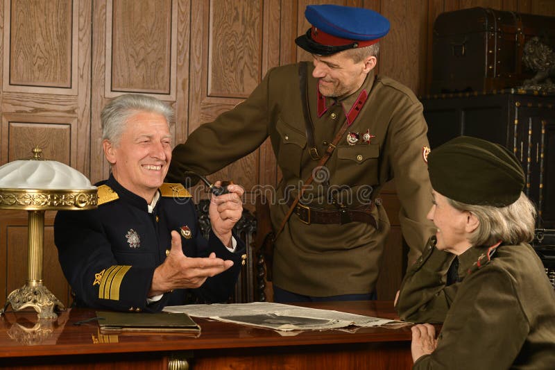Military Mature General on the Table Stock Image - Image of power ...