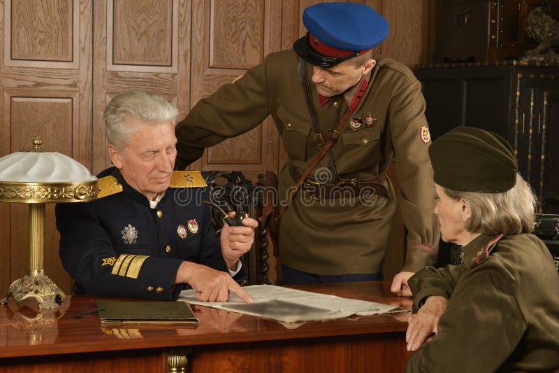 Military Mature General on the Table Stock Image - Image of power ...