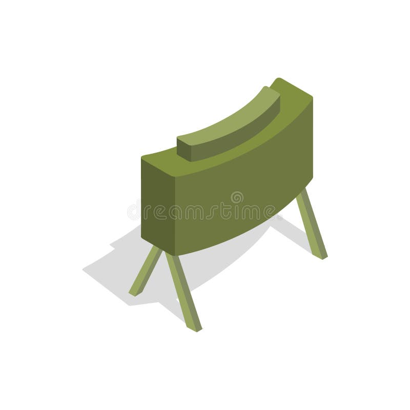 Military Mine Icon in Isometric 3d Style Stock Vector - Illustration of ...