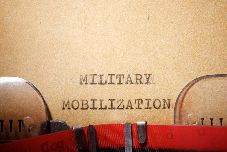 Military mobilization text stock photo. Image of army - 290945384