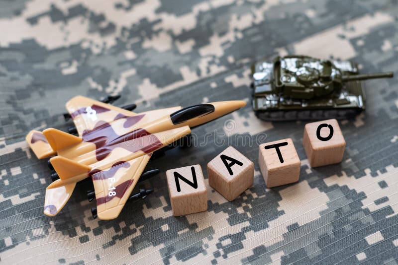 Military NATO Word in Wooden Cube Editorial Stock Image - Image of ...