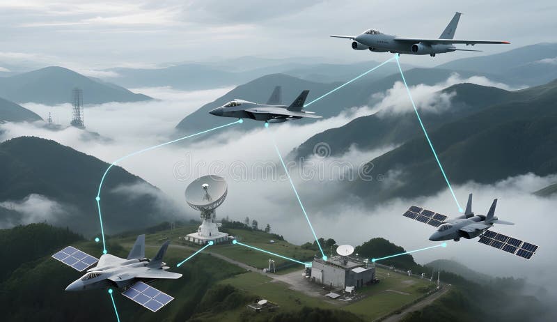 Military Network in the Sky: a Technological Symphony Stock Footage ...