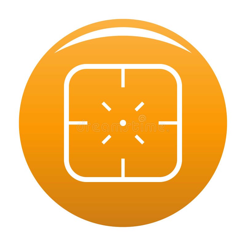 Military Objective Icon Vector Orange Stock Vector - Illustration of ...