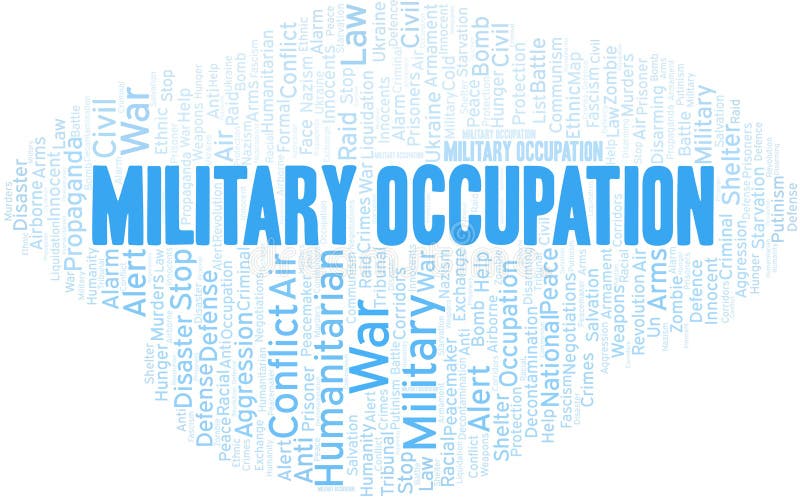 Military Occupation Word Cloud. Vector Made with the Text only. Stock ...