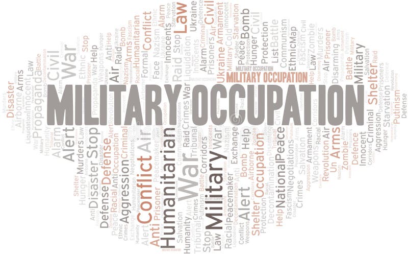 Military Occupation Word Cloud. Vector Made with the Text only. Stock ...