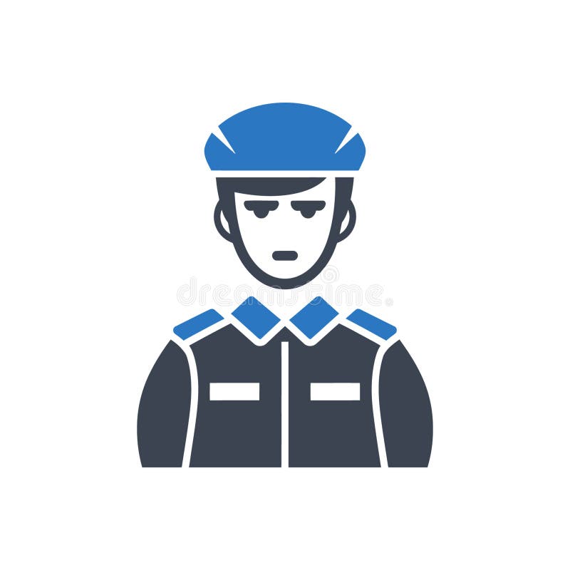 Military Officer Icon stock vector. Illustration of soldier - 384696635