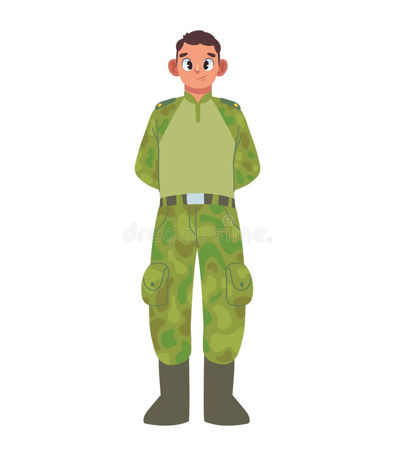 Military Officer in Uniform Stock Vector - Illustration of vector ...