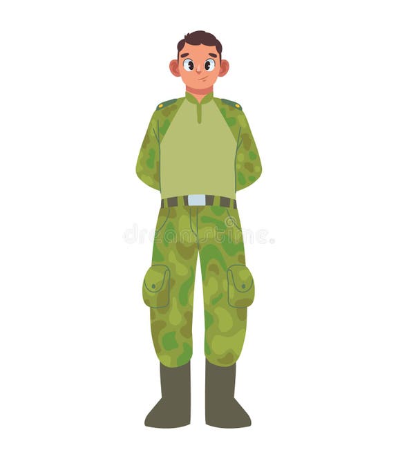 Military Officer in Uniform Stock Vector - Illustration of vector ...