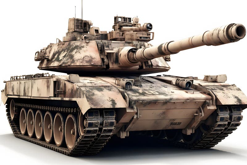 Military Old Tank on a White Background. Neural Network AI Generated ...