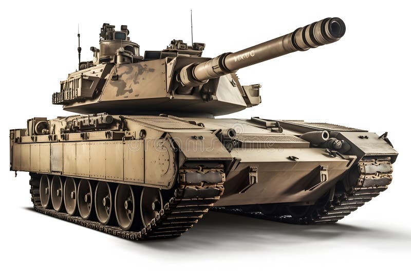 Military Old Tank on a White Background. Neural Network AI Generated ...