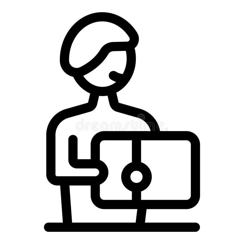 Military Operator Holding Tablet with Map Navigation Icon Stock ...