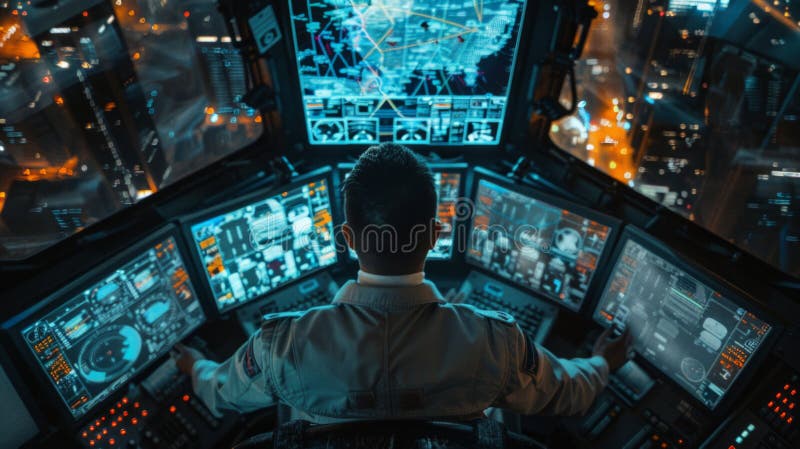 Military Operator Transmitting Gps Coordinates of Hostile Ships To ...