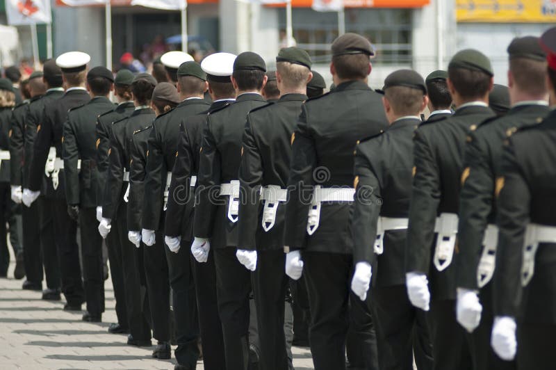 Canadian Soldiers Marching in Parade Editorial Stock Image - Image of ...