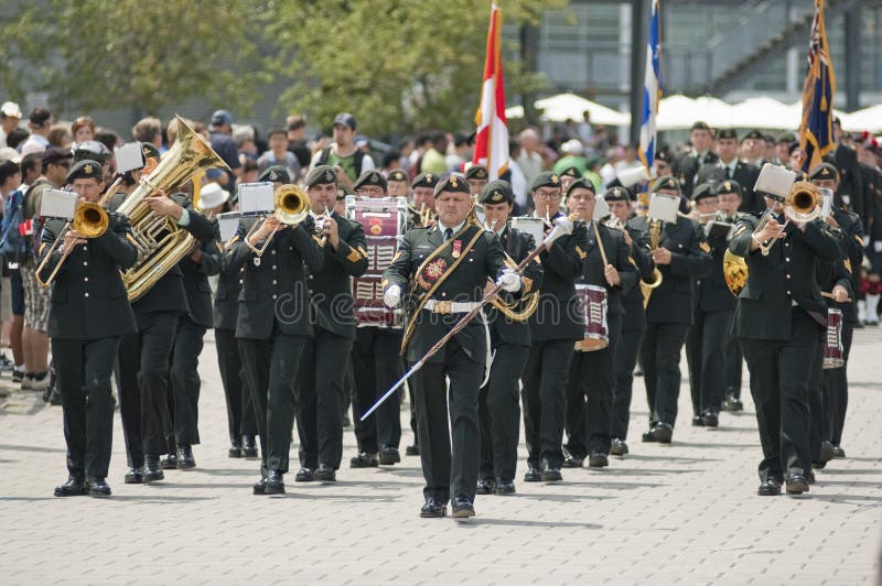 Canadian Soldiers Marching in Parade Editorial Stock Image - Image of ...