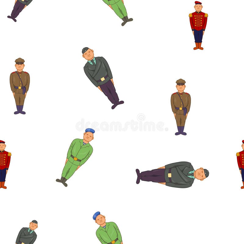 Military Pattern, Cartoon Style Stock Vector - Illustration of commando ...