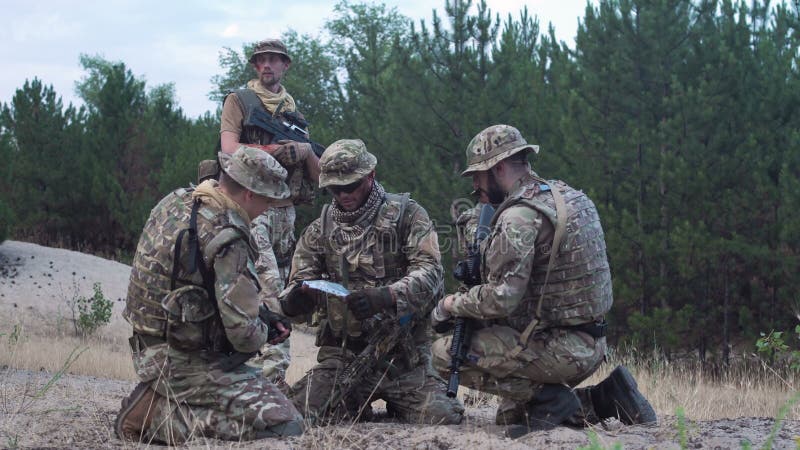Military People Navigating on Battlefield Stock Video - Video of combat ...