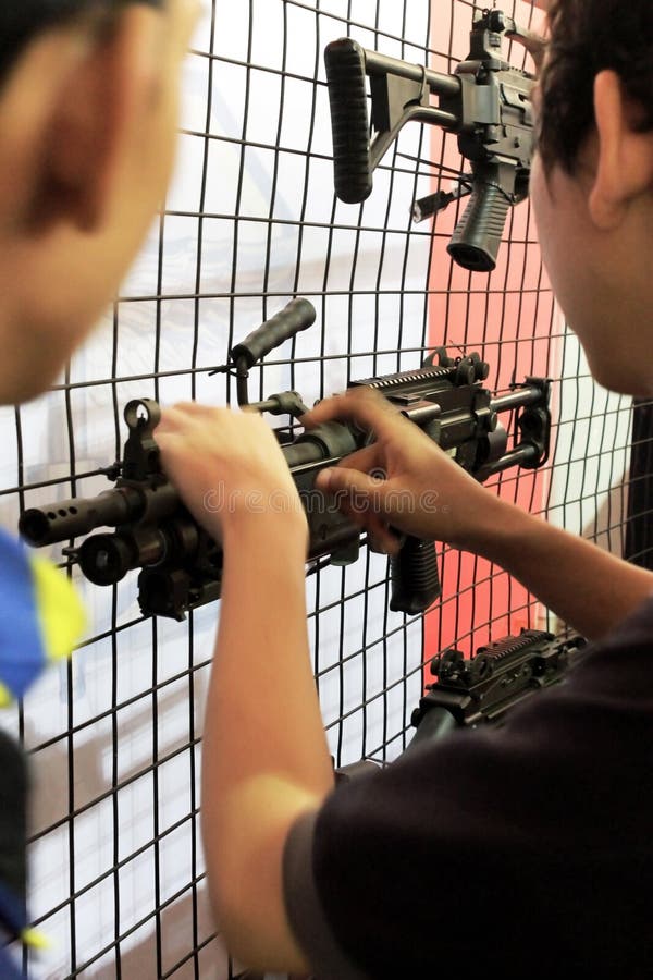 Military personal weapon editorial stock image. Image of hand - 48234724