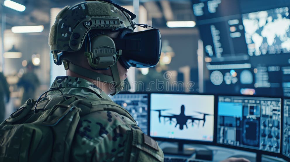 Military Personnel Using Virtual Reality Technology for Drone Operation ...