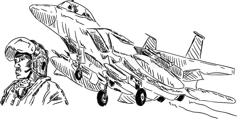 Military pilot WW 2 stock vector. Illustration of world - 27587573