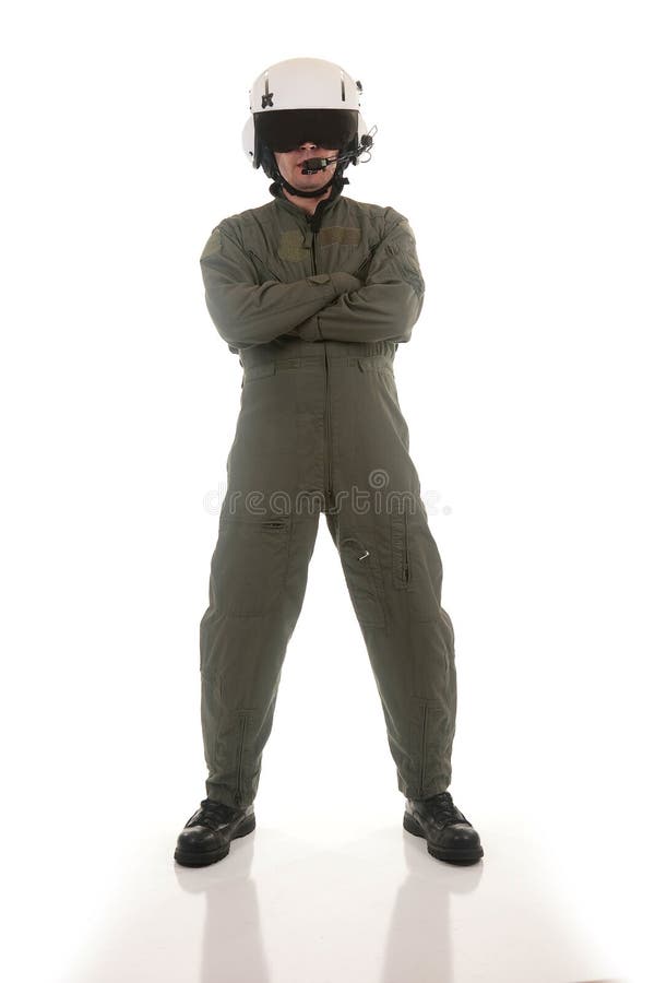 Military Pilot Marshaling Aircraft Stock Image - Image of marshaler ...