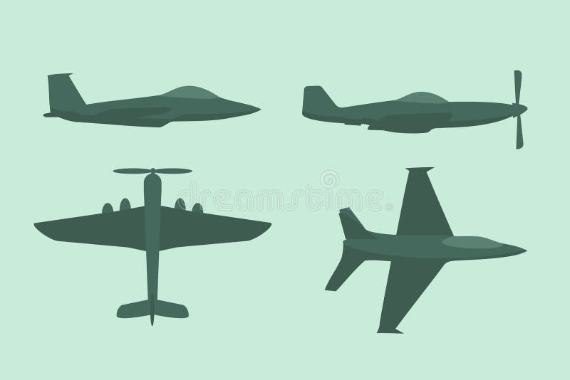 Military Plane Cartoon Design Flat Vector Illustration Stock Vector ...