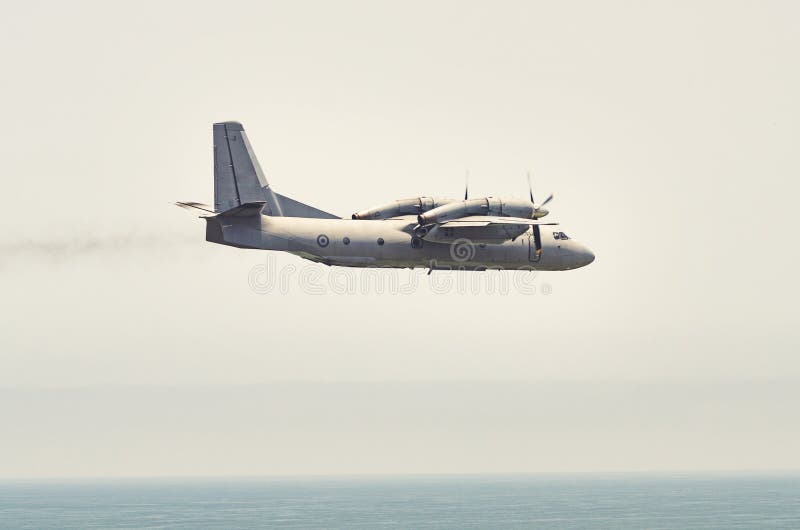 Military Plane Plowing the Skies of Lima, Peru Stock Photo - Image of ...