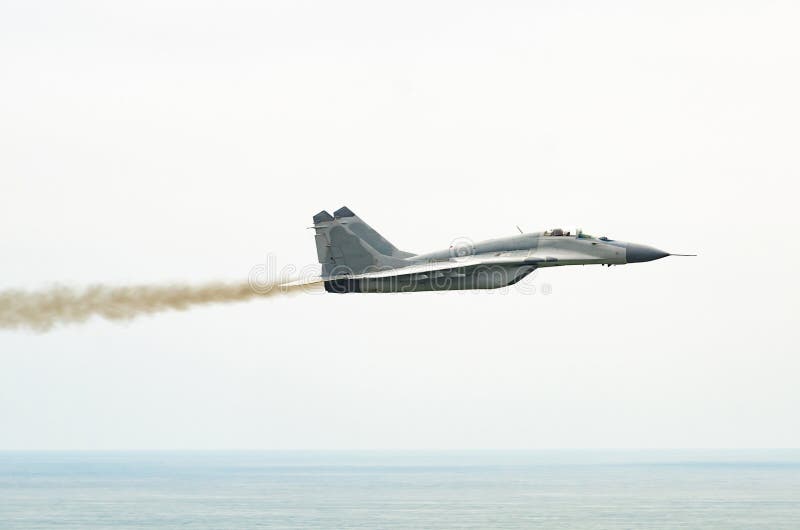 Military Plane Plowing the Skies of Lima, Peru Stock Image - Image of ...