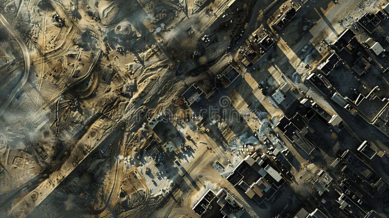 Military Planning with Satellite Imagery Stock Illustration ...