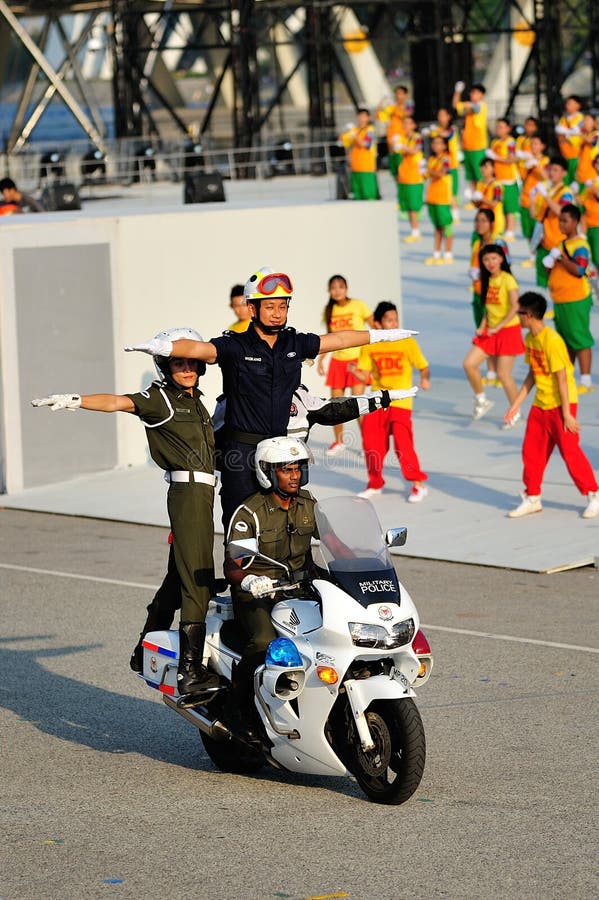 Military Police Performing Stunts during NDP 2012 Editorial Image ...
